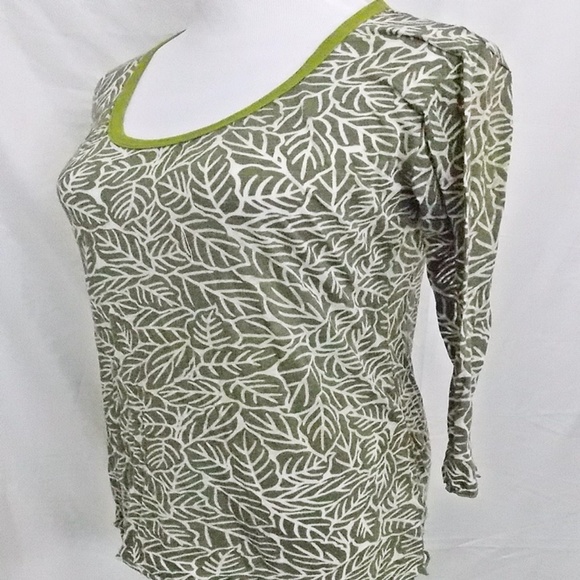 Erge | Tops | Erge Designs 34 Top Leaf Print | Poshmark